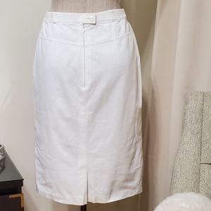 Basler | Skirts | Vintage Basler White Pencil Skirt Button Front | Poshmark